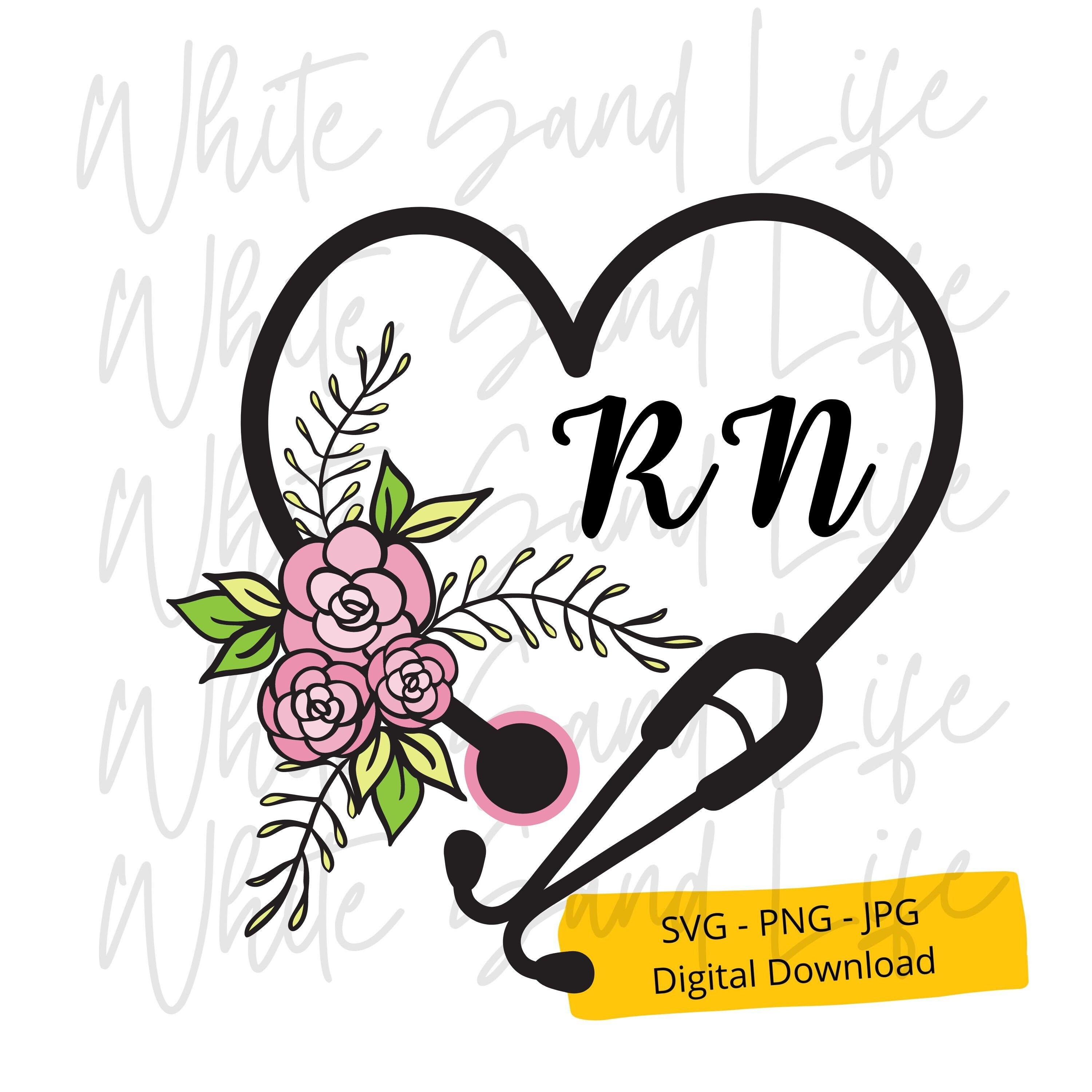Registered Nurse Svg, RN Png, Stethoscope Svg, Medical Svg, Nurse ...