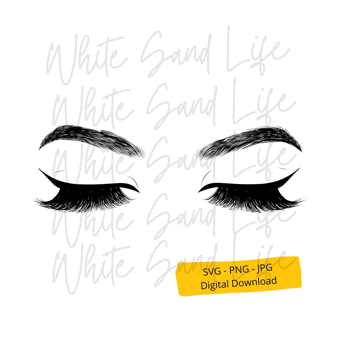 Eyelashes Svg, Lashes Png, Eyebrows Cricut Svg File, Eyelash Cut File ...