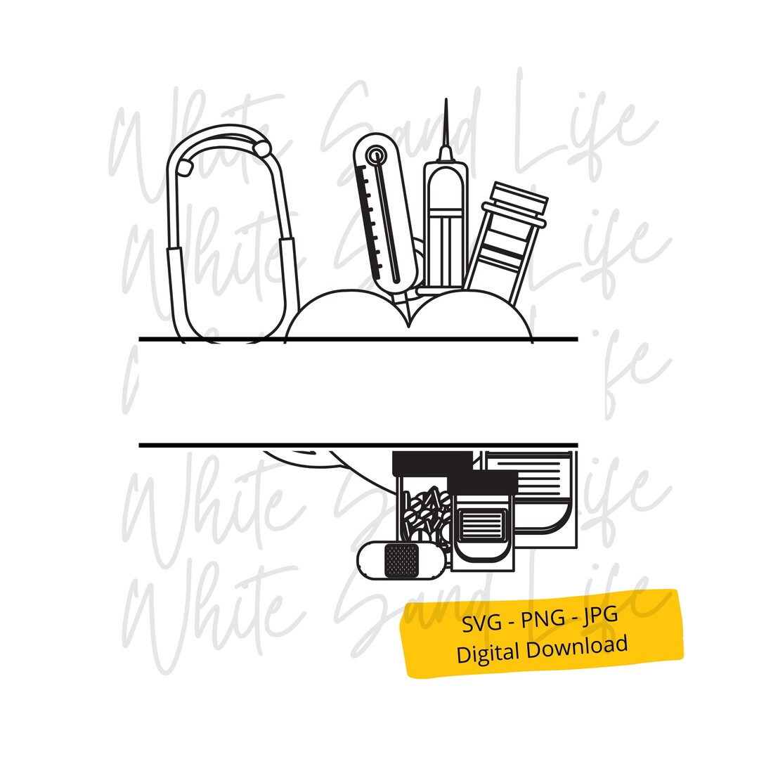 Medical Svg Split Monogram, Stethoscope Png, Nurse Svg, Medical Png ...