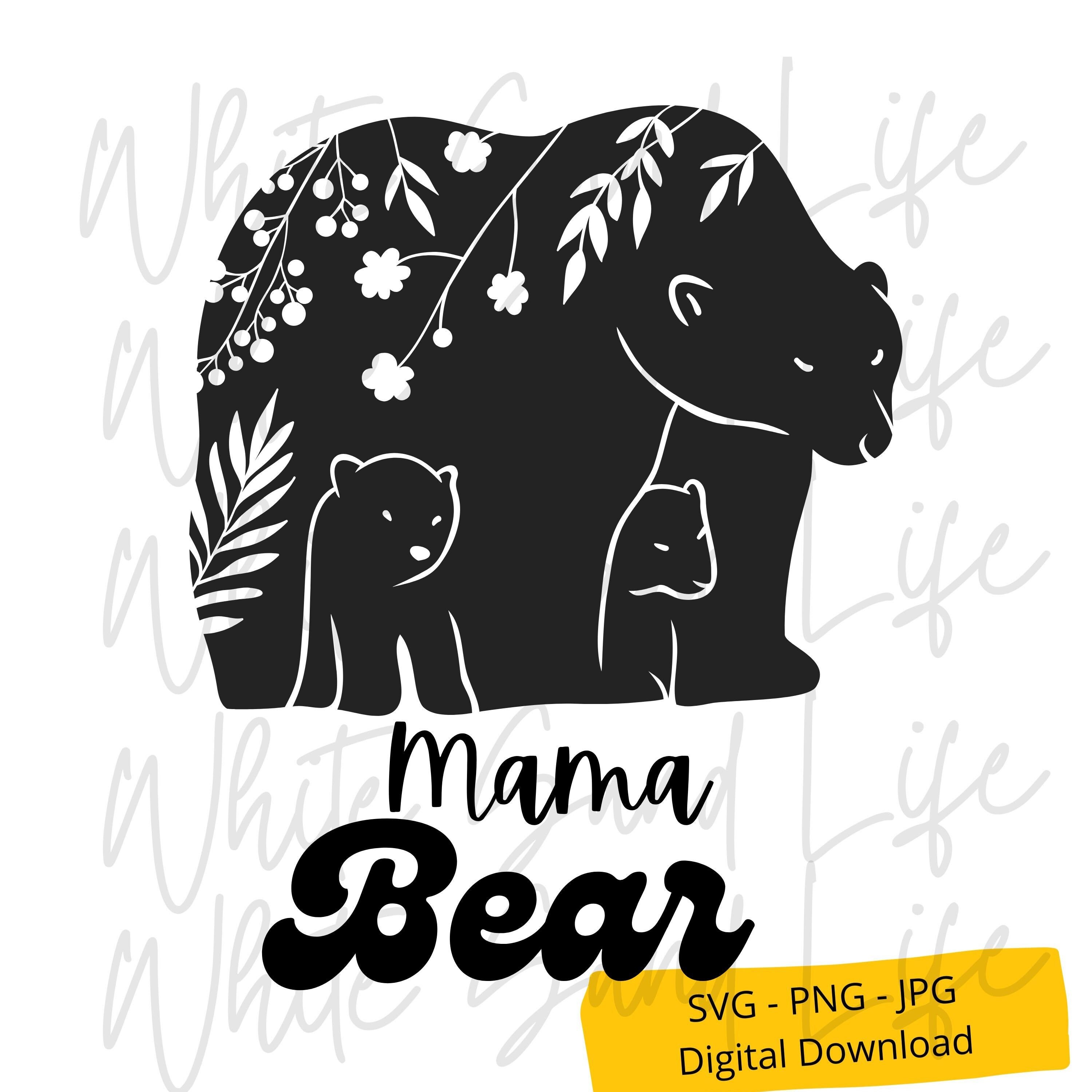 Mama Bear Svg, Mama Bear Png, Botanical Mama Bear Svg, Svg for Shirt ...
