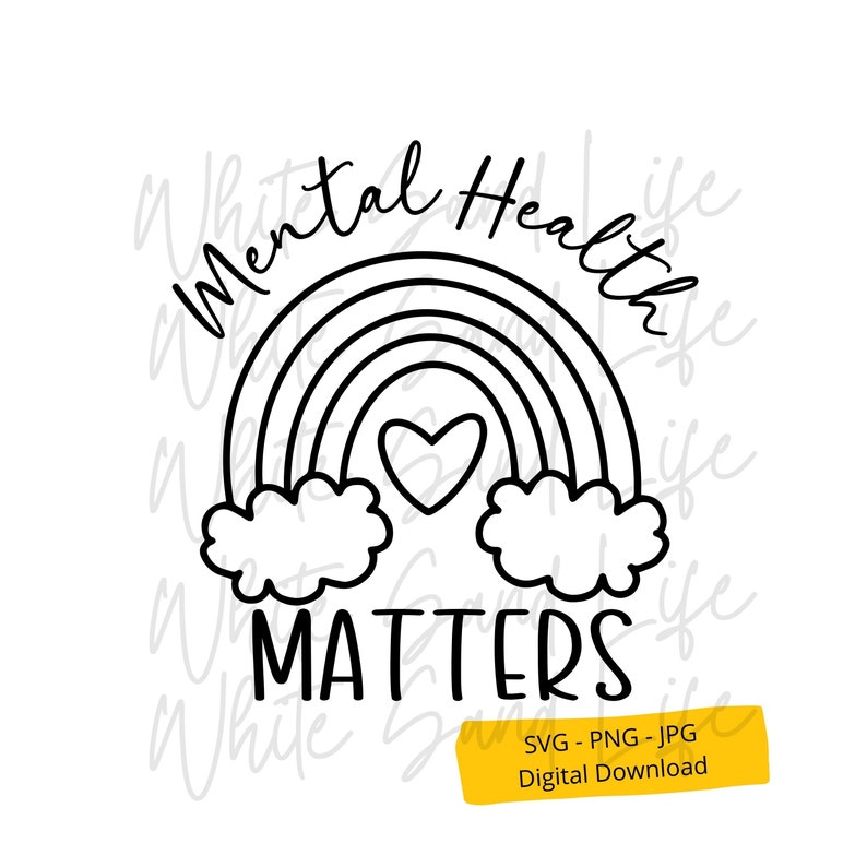 La salud mental importa svg salud mental svg TDAH svg apoyo - Etsy México