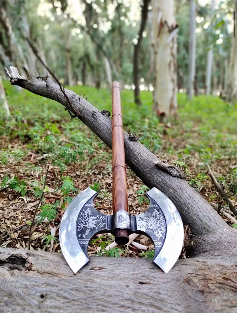 Hand Forged Double Blade Axe High Quality Carbon Steel Axe - Etsy UK
