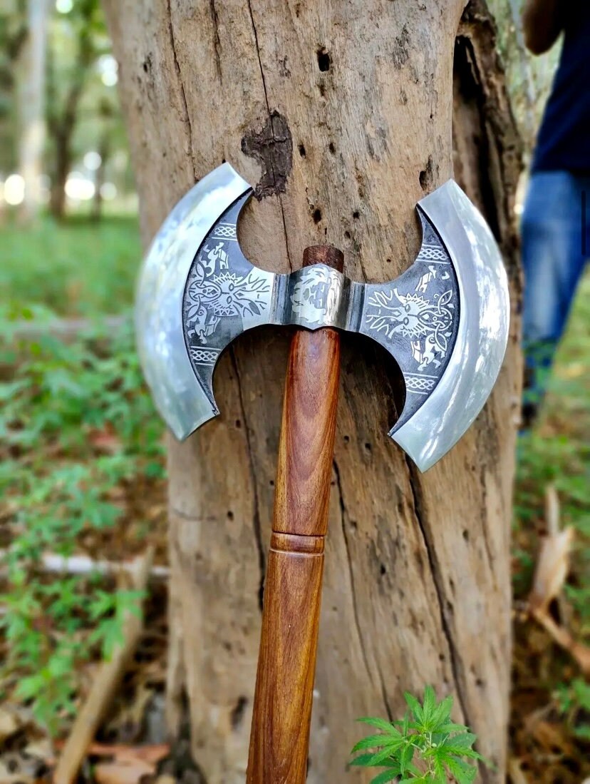 Hand Forged Double Blade Axe High Quality Carbon Steel Axe - Etsy UK