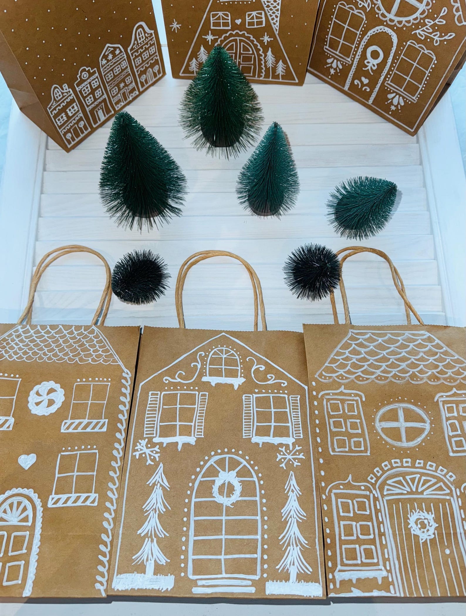 Gingerbread House Gift Bag Handmade Christmas House Paper Bag Holiday ...