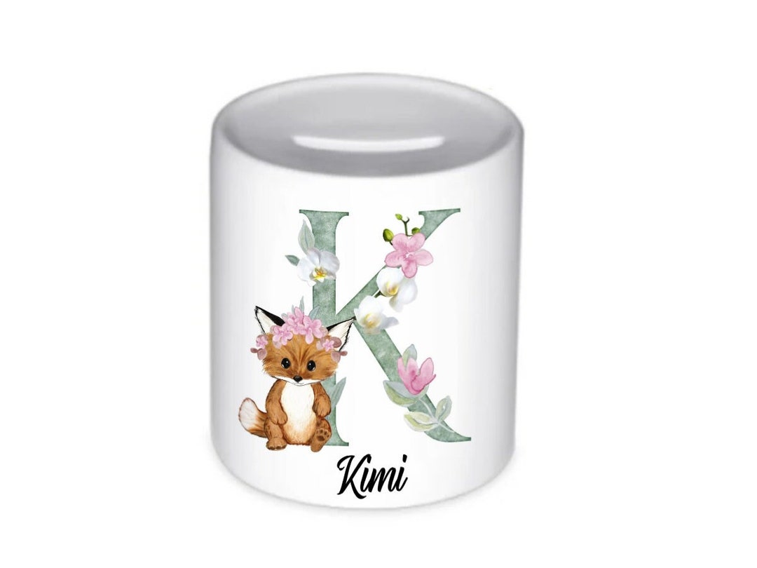 Personalized Money Box Name Letters Safari Animals Forest Animals ...
