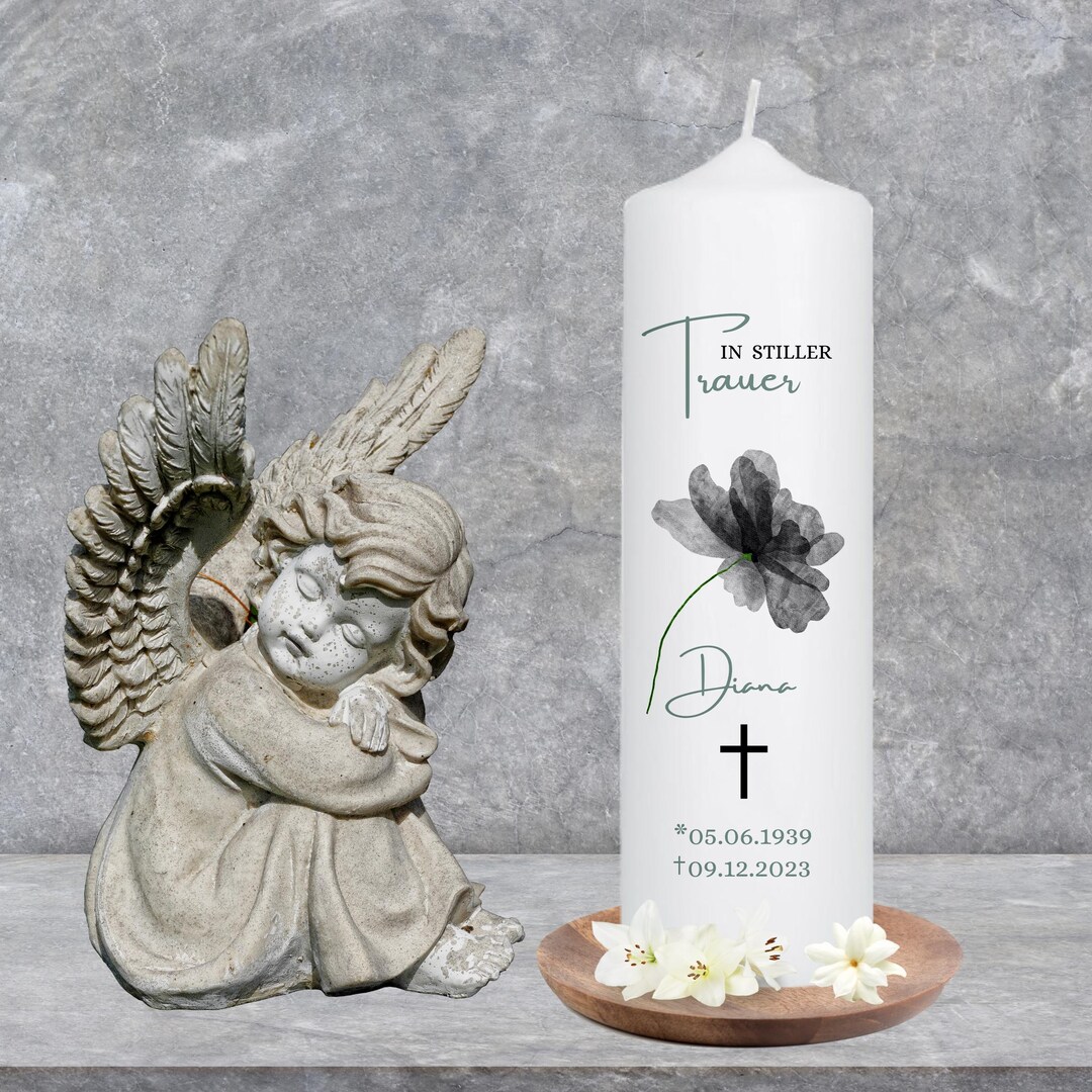 Personalized Mourning Candle | Memorial Candle With Name & Saying ...