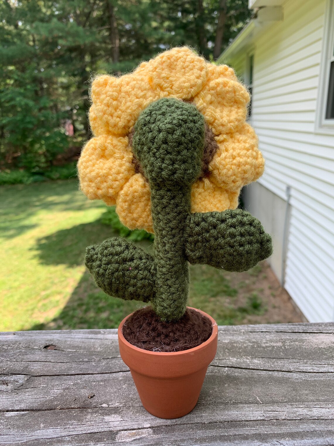 Crochet Sunflower amigurumi plush stuffed animal finished | Etsy