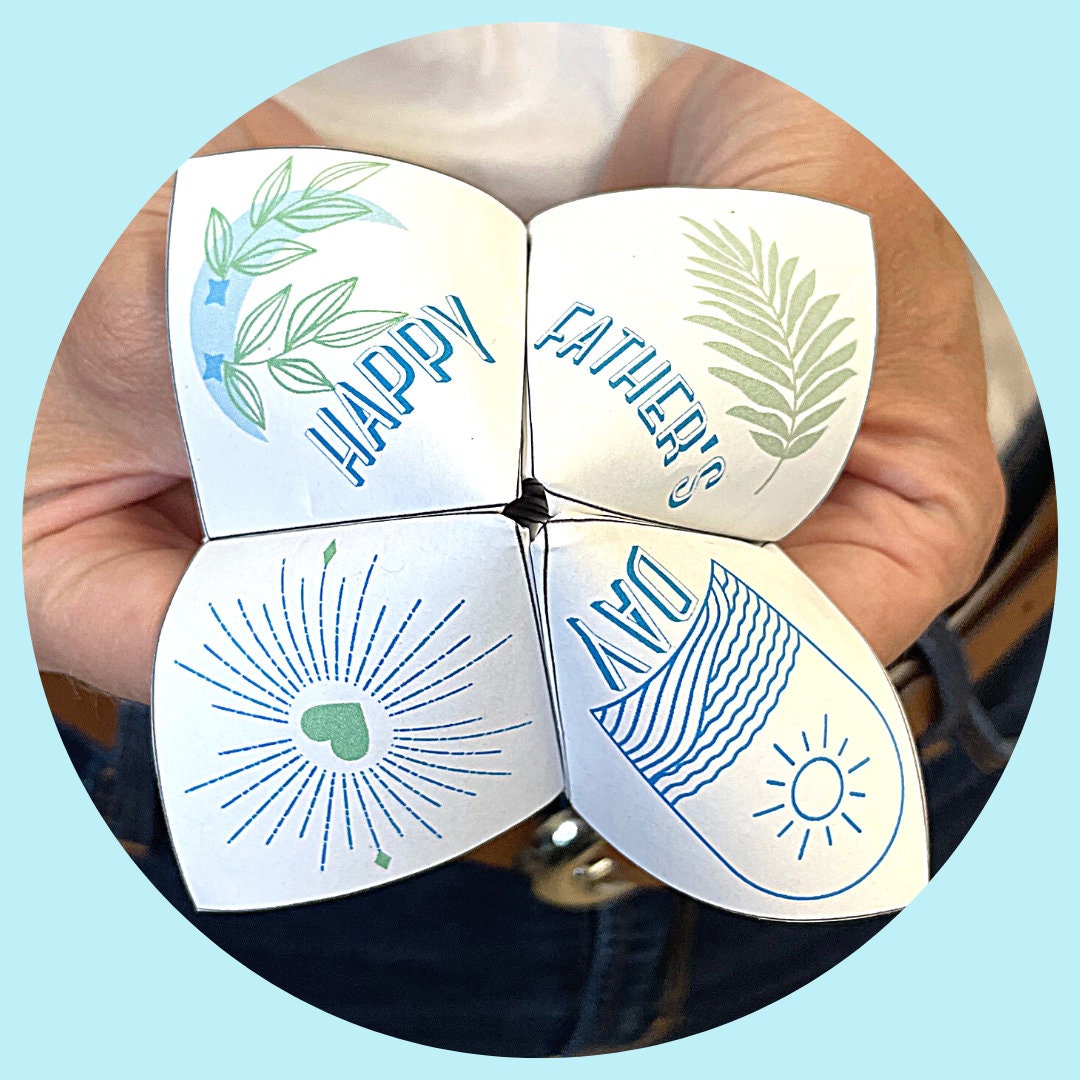 ENGLISH Printable Father's Day Fortune Teller / Cootie Catcher Digital ...