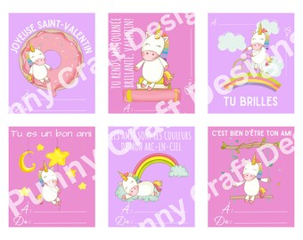 FRENCH Printable Cute Plushies Valentine Cards - Cartes Imprimables De ...
