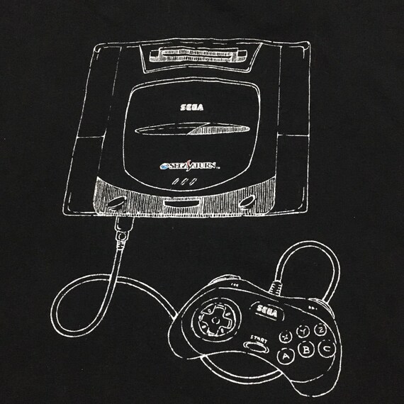 Rare Vintage Y2K Sega Saturn Gaming Console Tshirt - Gem