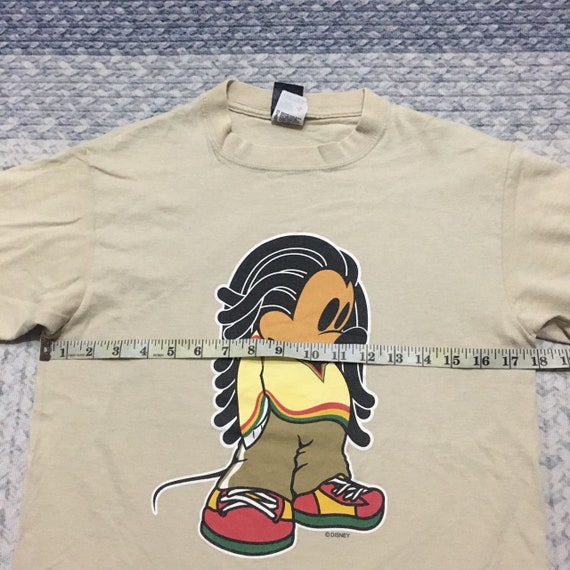 Vintage Y2K Mickey Mouse Rasta x Bob Marley Tshirt - Gem