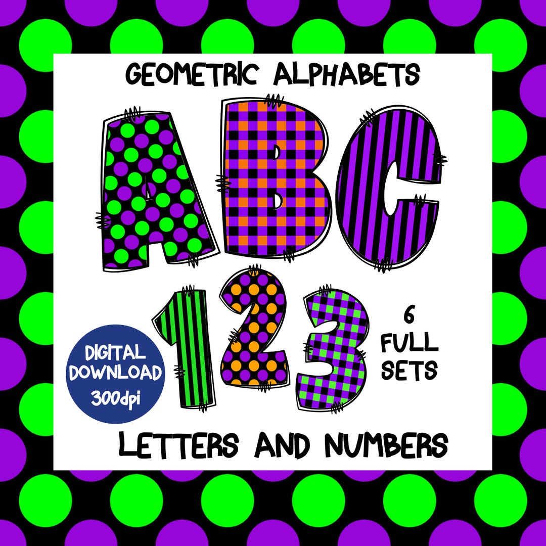 Geometric Alphabets 6 Full Sets of Colourful Geometric Letters and ...