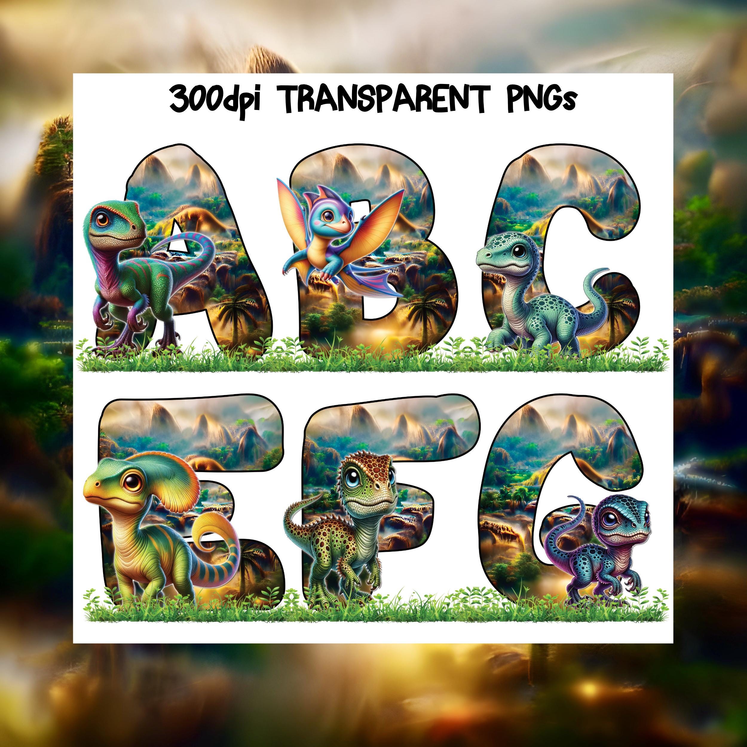 Dinosaur Alphabet PNG: Dino Letters Clipart (digital Download) - Etsy ...