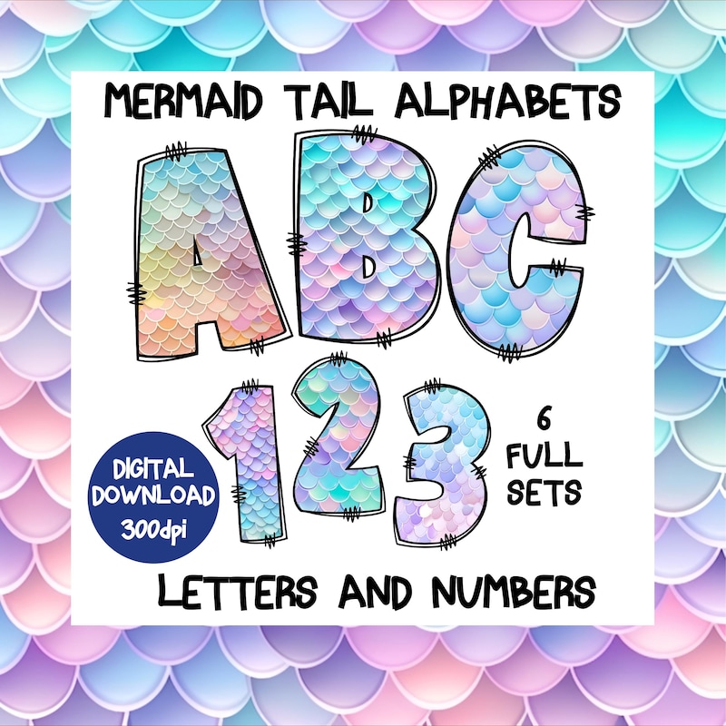 Mermaid Letters - Etsy