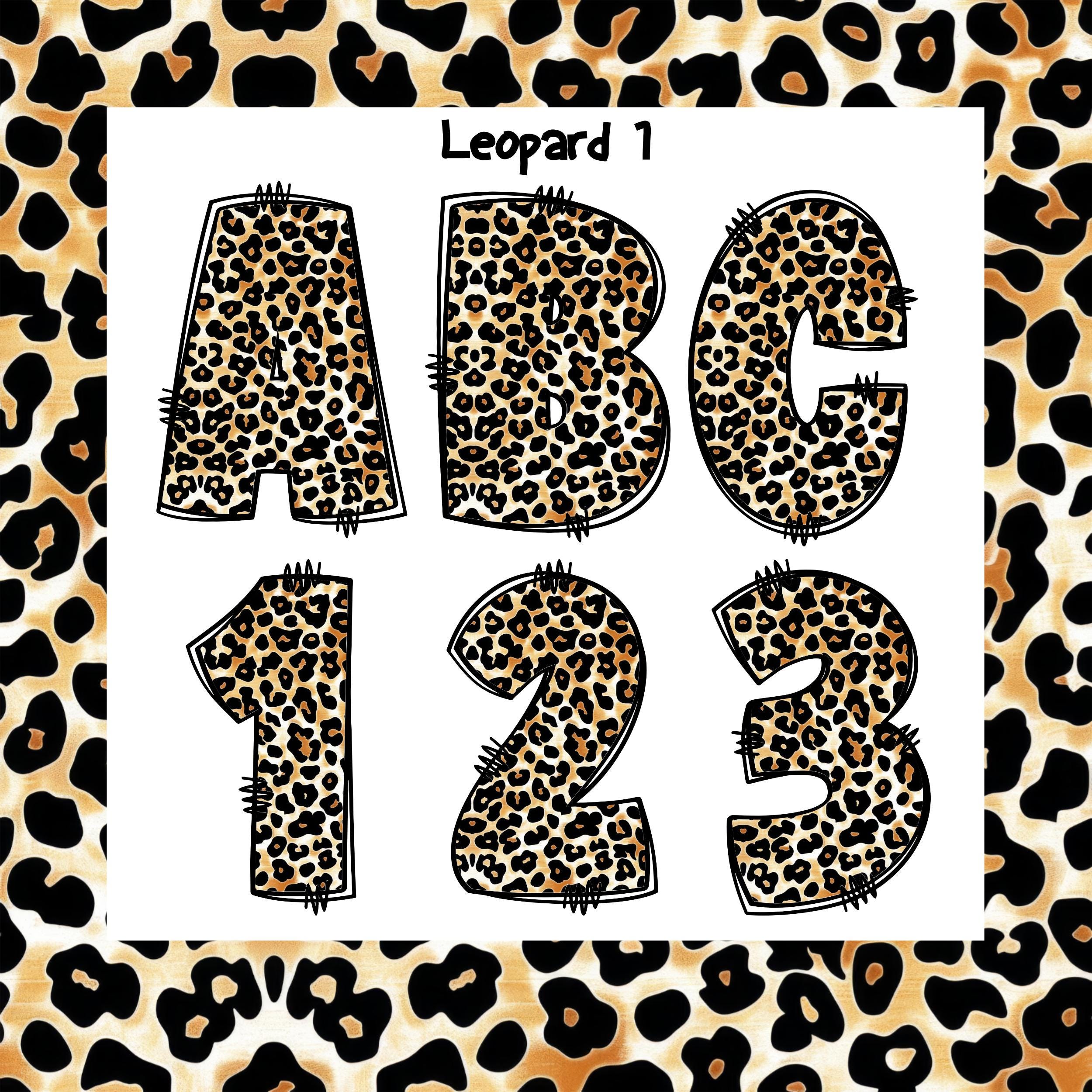 Animal Print Alphabet Clipart: Doodle Font (digital Download) - Etsy