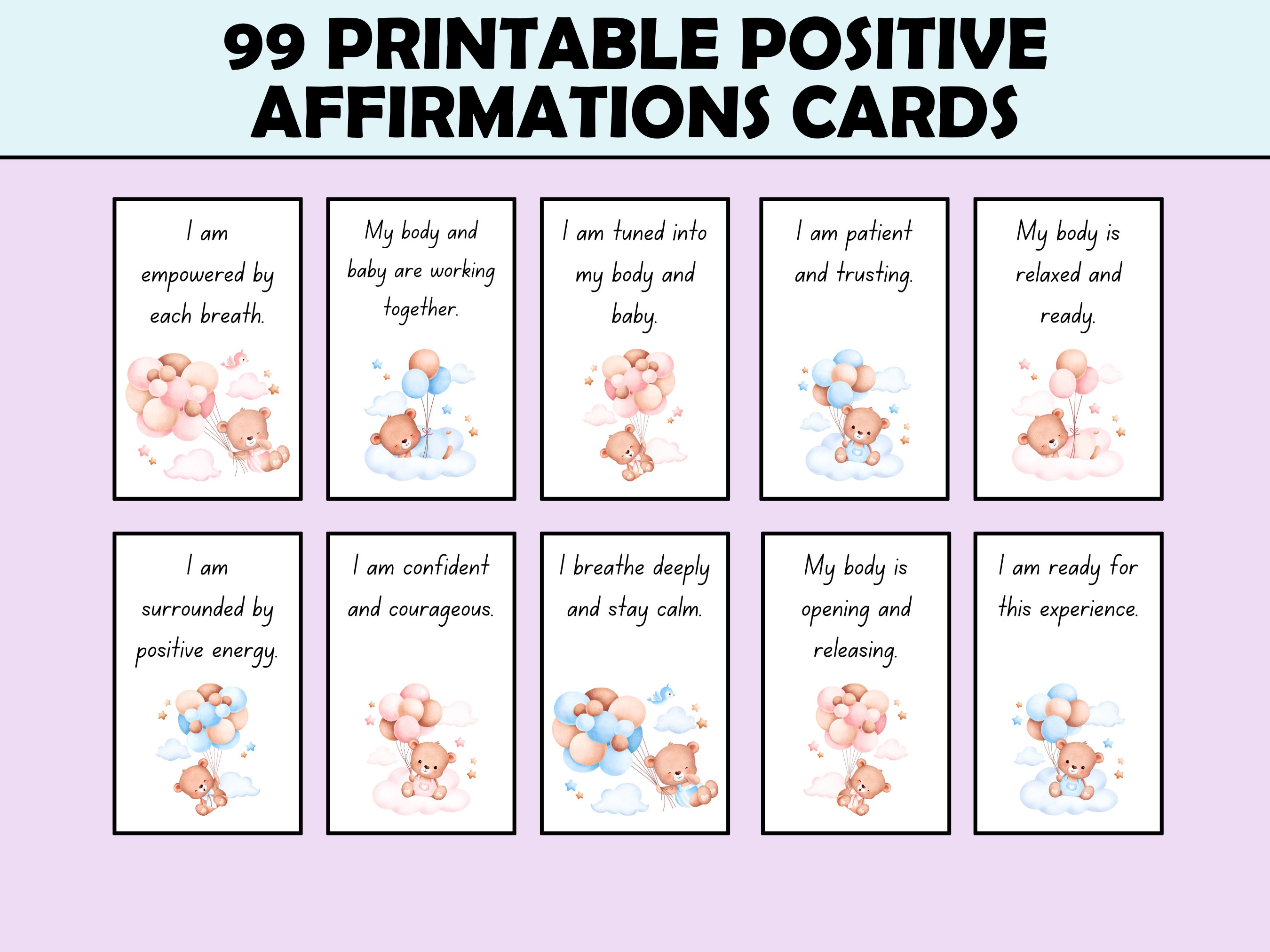 Happy Mothers Day To Expecting Mom Birthing Affirmation Cards - 24 ...