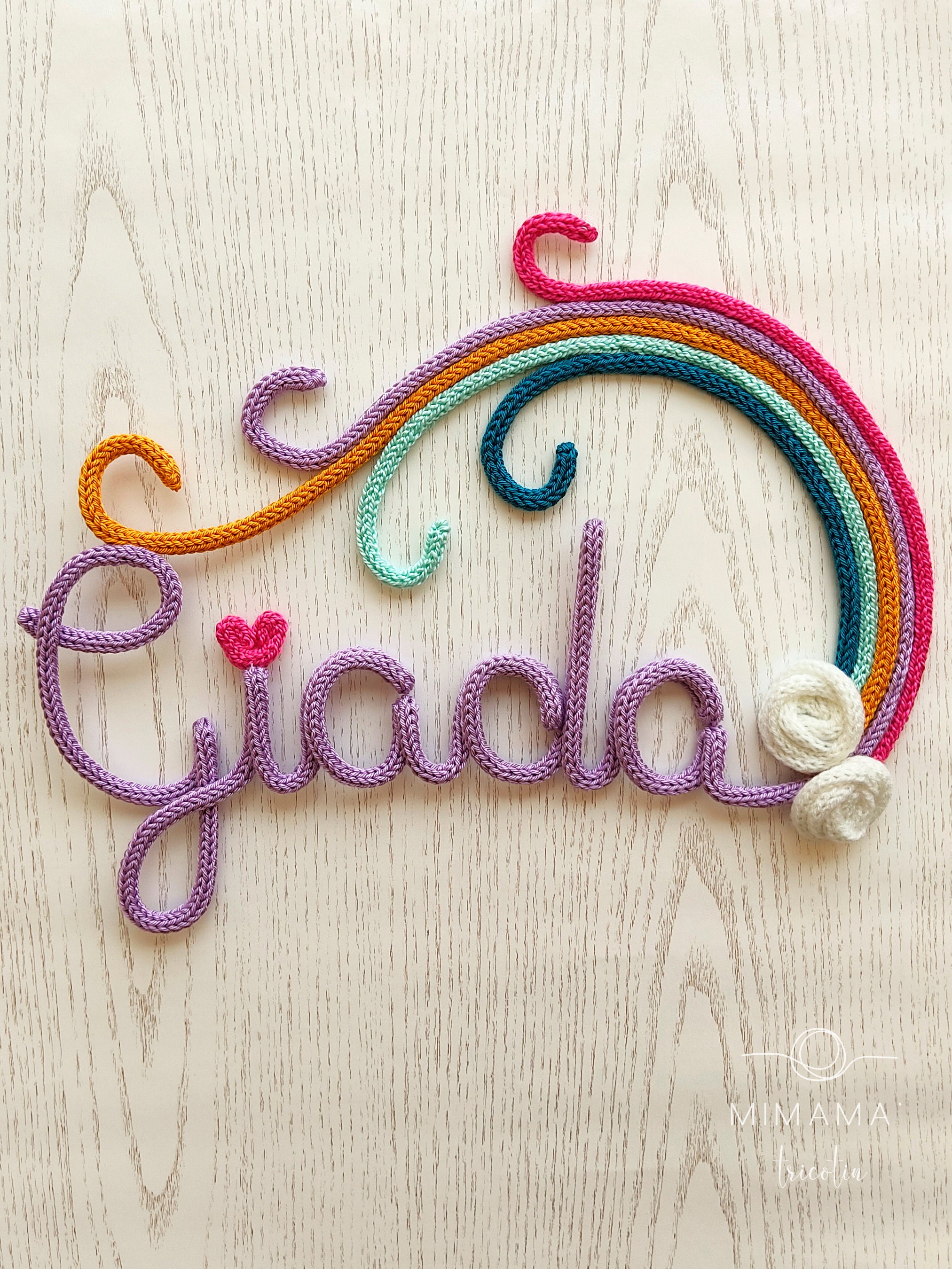 Home & Living Handmade Personalised Tricotin Name Sign With Elephant ...