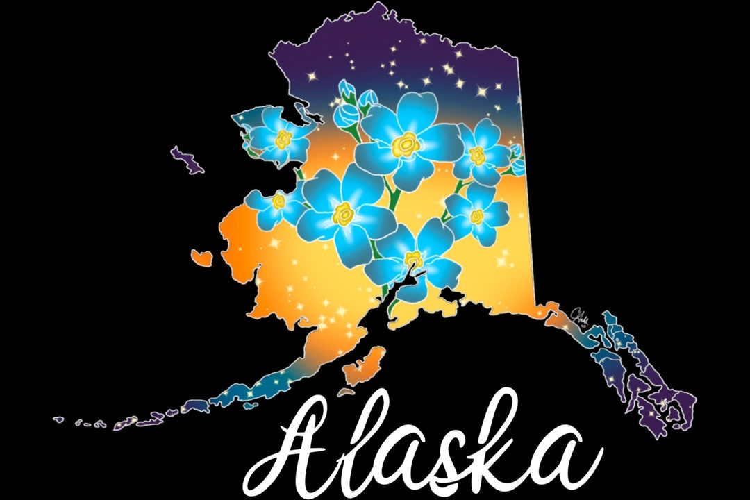 Alaska, Forget-me-nots, Art Print - Etsy