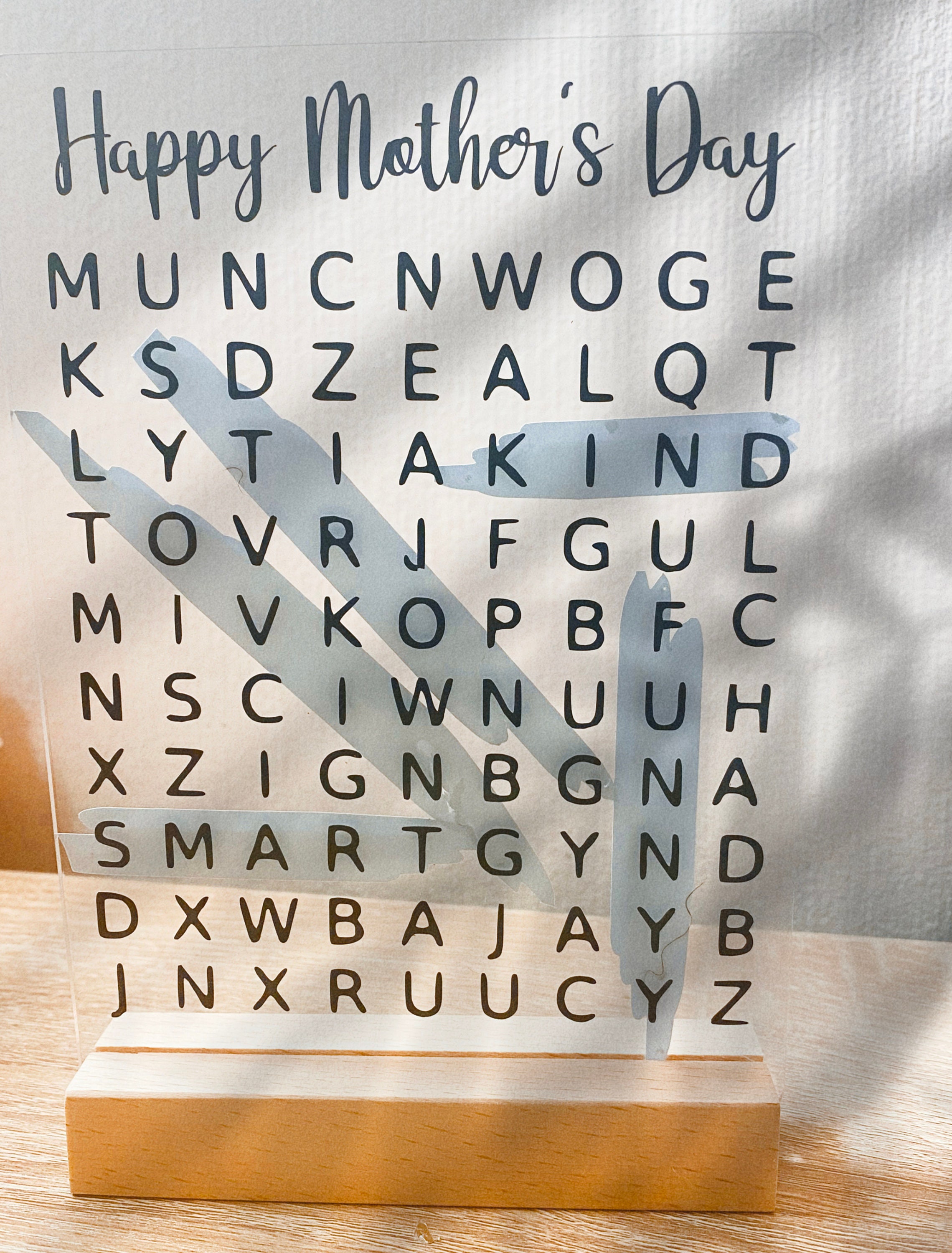 Custom Word Puzzle Table Decor - Etsy