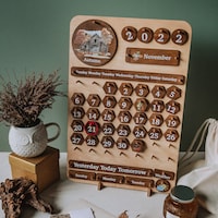 Wooden Calendar - Etsy