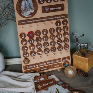 Wooden Perpetual Calendar for Kidsmontessori Classroom - Etsy