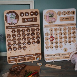 Wooden Perpetual Calendar for Kidsmontessori Classroom - Etsy