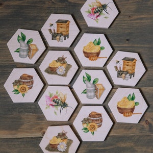 Wooden Bee Keeping Memory Games for Kids,montessori Toys, Matching Set ...