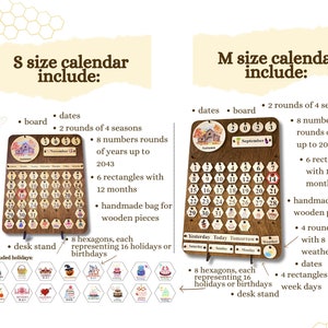 Wooden Perpetual Calendar for Kids,montessori Classroom, Homeschool ...