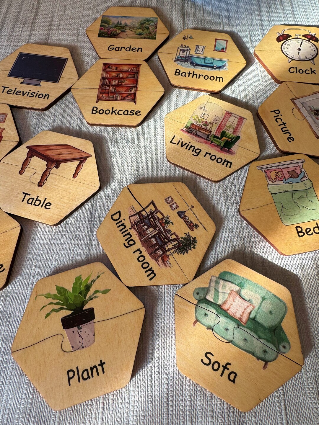 Wood Memory Game for Kids - Matching Cards - Wood Montessori Toys ...