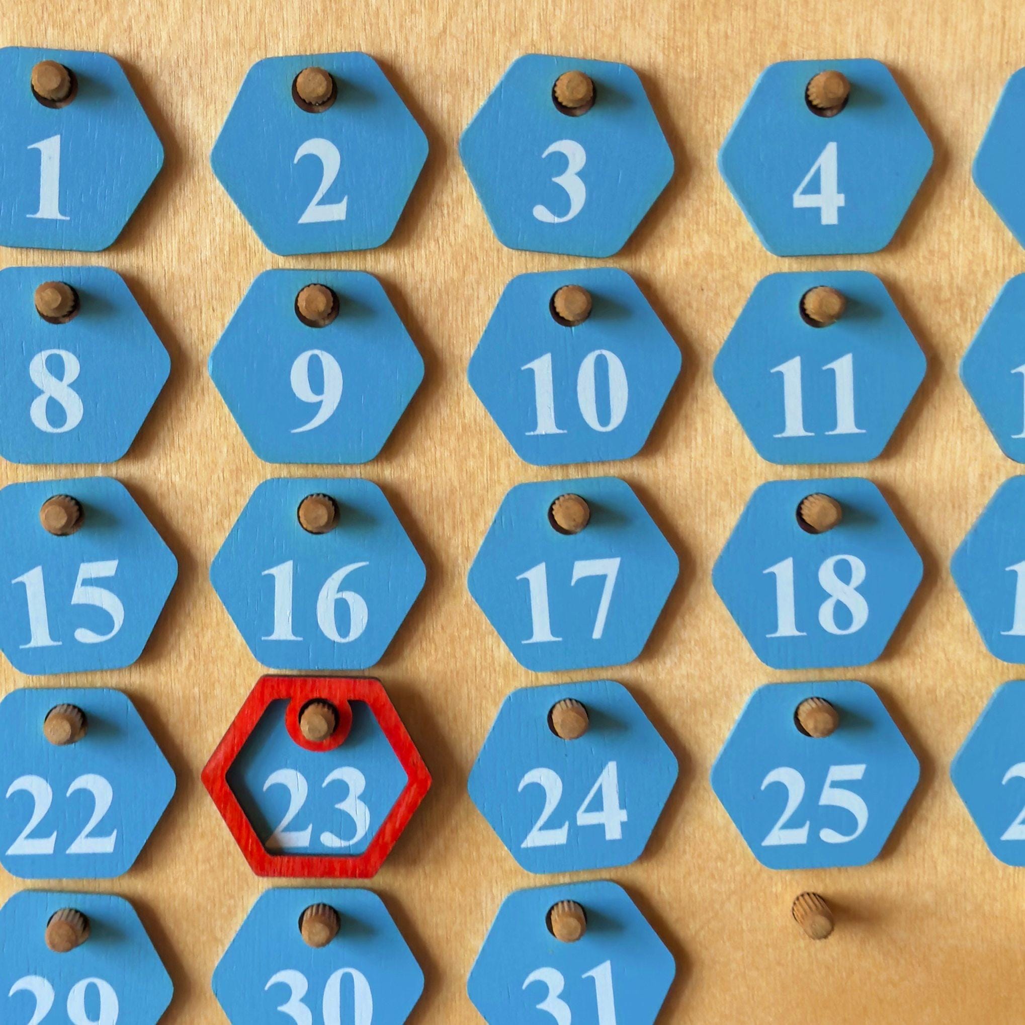 Montessori Wooden Perpetual Calendar – Interactive Learning Board ...