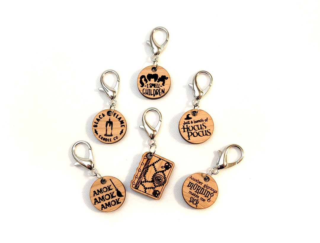 Hocus Pocus Inspired Stitch Markers, Progress Markers, Stitch Counter ...