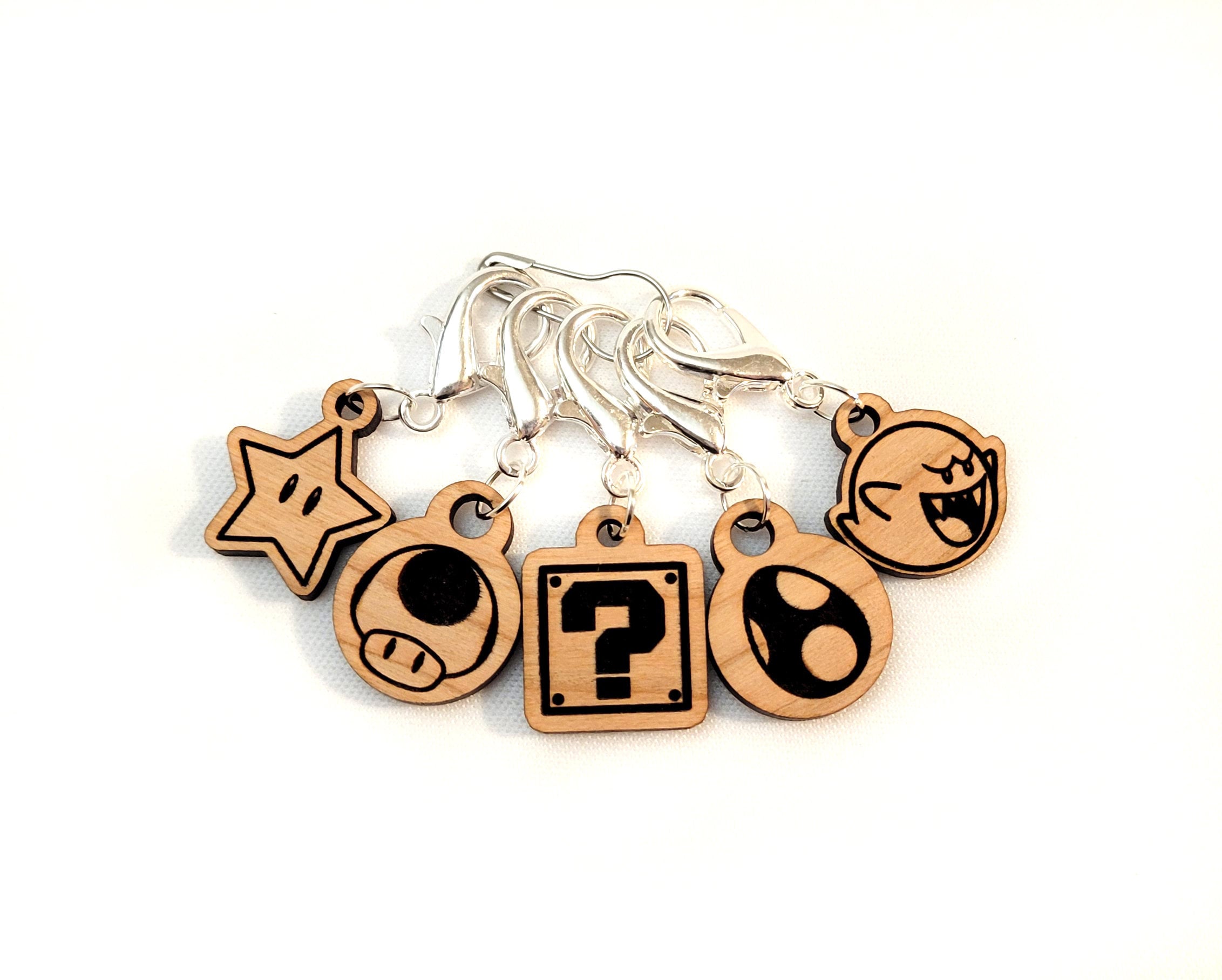 Super Mario Stitch Markers for Crochet and Knitting Wine - Etsy