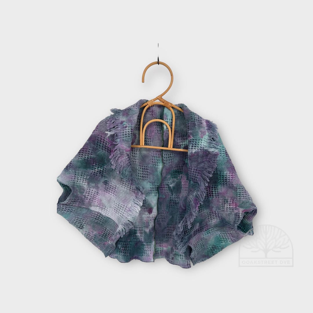 Handwoven Cotton Waffle Cocoon Jacket, Ice Dye Coverup - Etsy