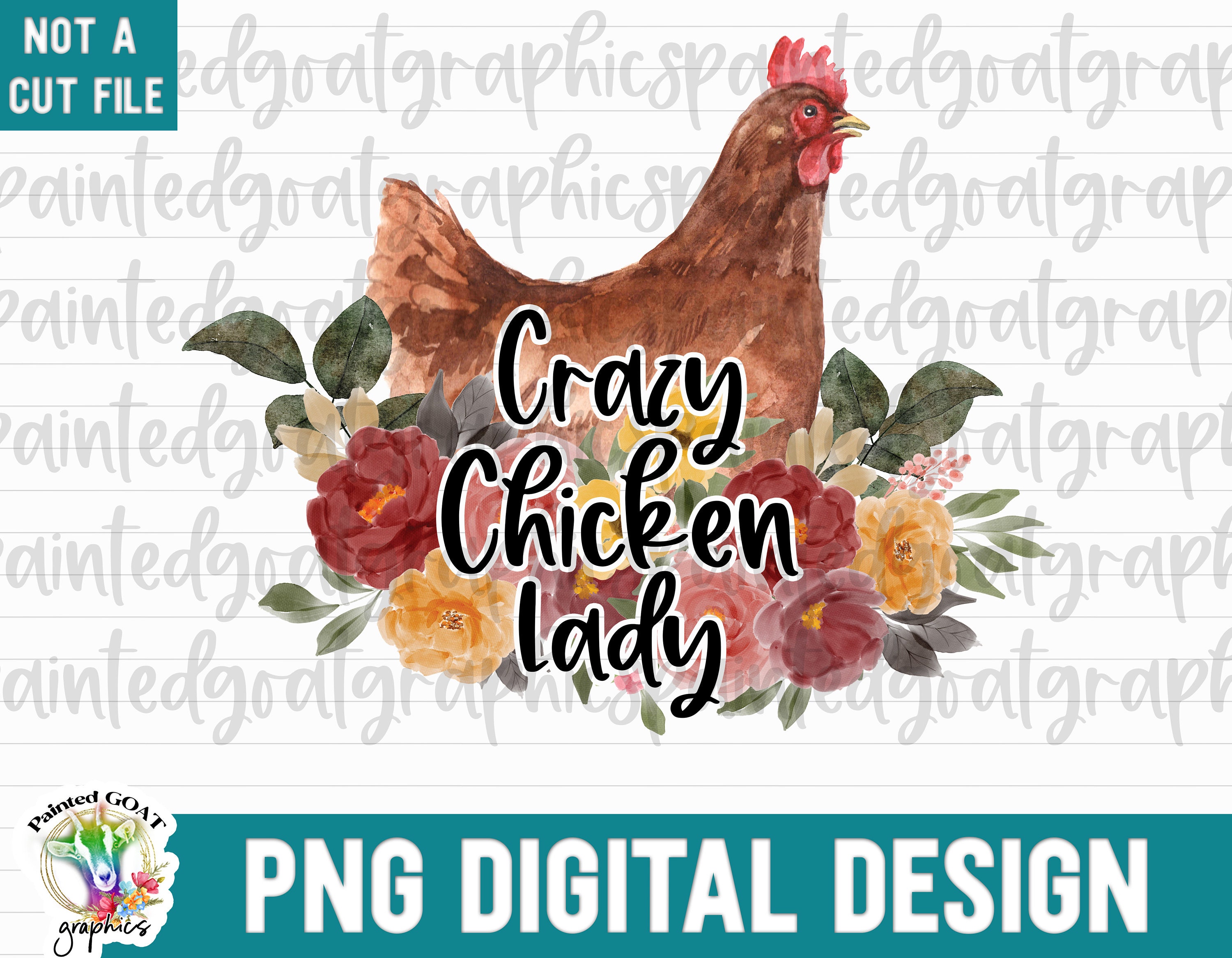 Crazy Chicken Lady PNG Chicken Lover Png Chicken - Etsy
