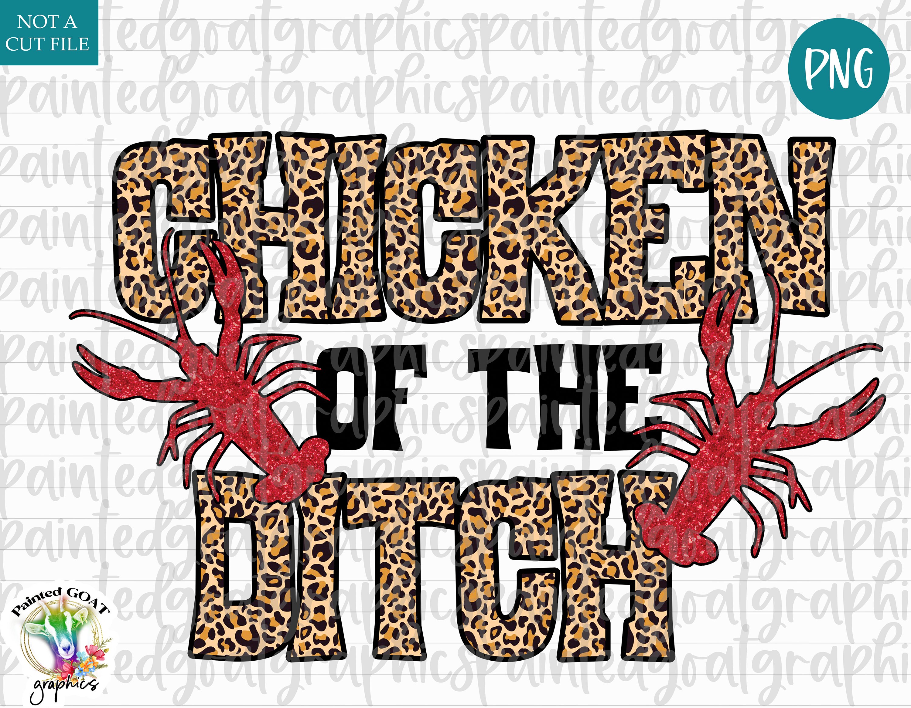 Chicken of the Ditch Crawfish PNG: Animal Print Sublimation (digital ...