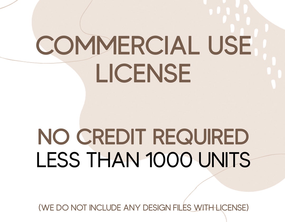 Commercial Use License - License for the Entire Store (no Designs ...