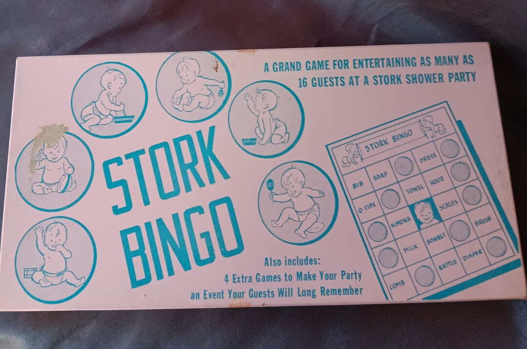 Stork Bingo Vintage Baby Shower Game, 1957, Leister Game Co. - Etsy