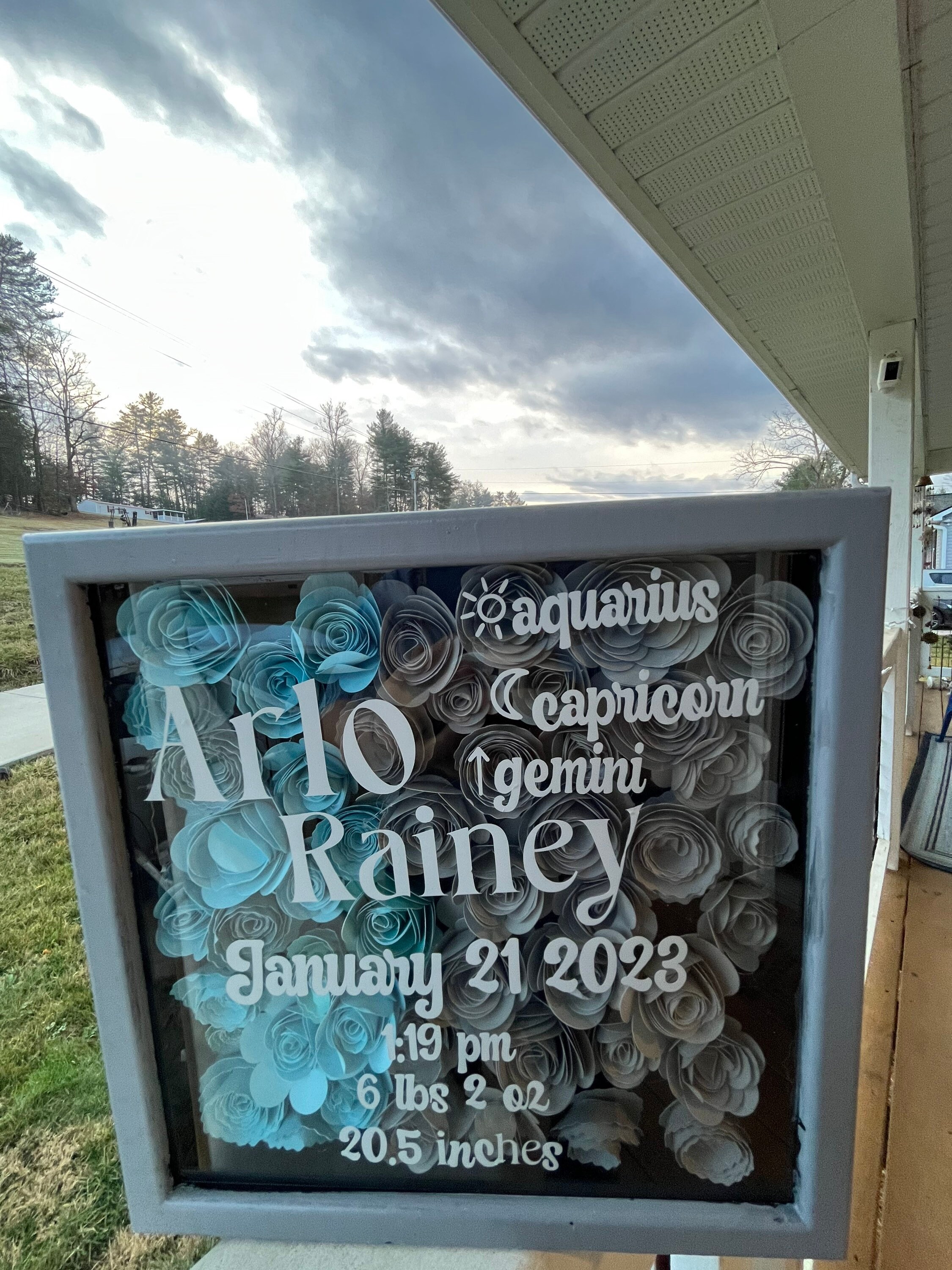Shadow Box Paper Flower Shadow Box Memorial Gift Memorial - Etsy