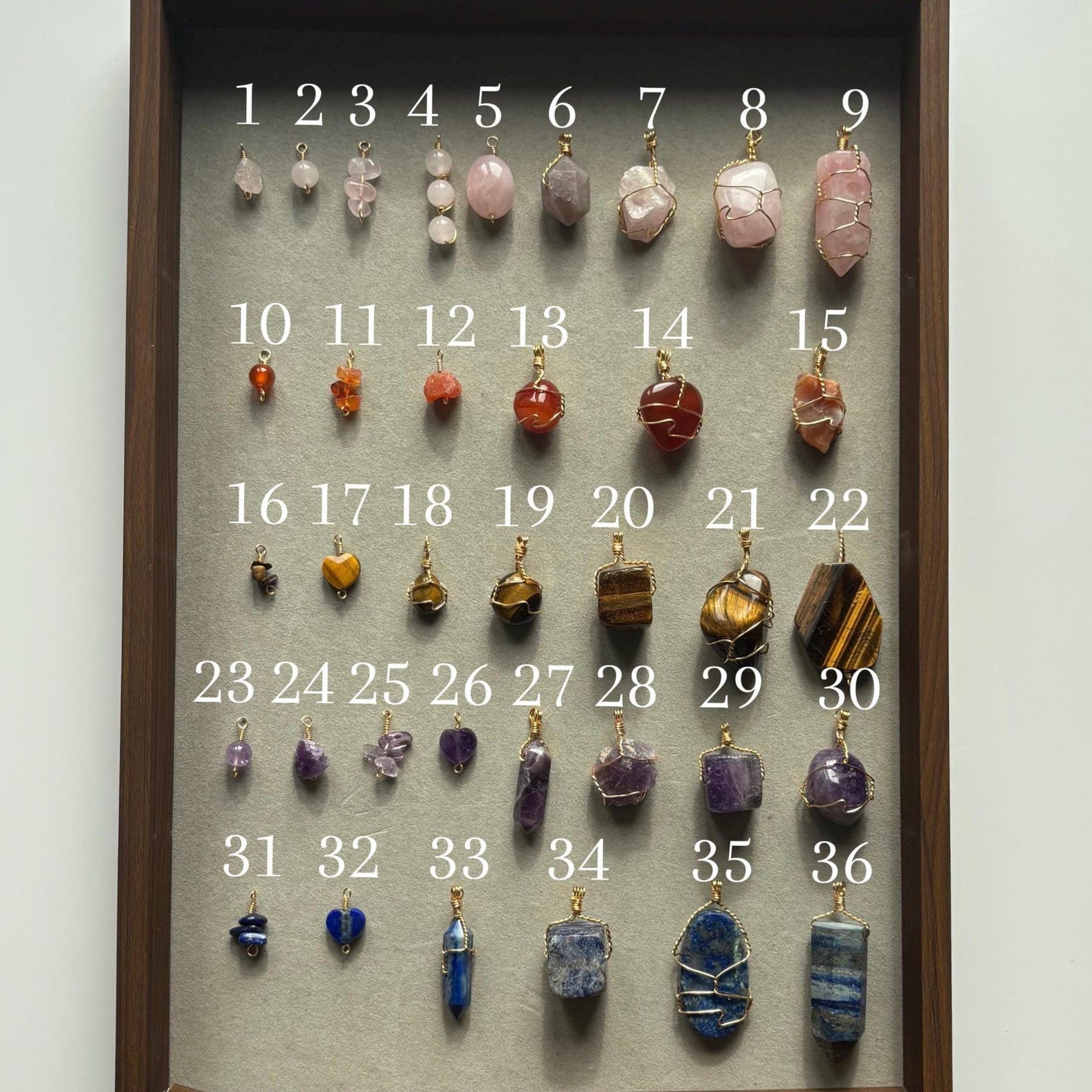 Choose Your Own Crystal Charm - Healing Crystal Pendant, Spiritual ...