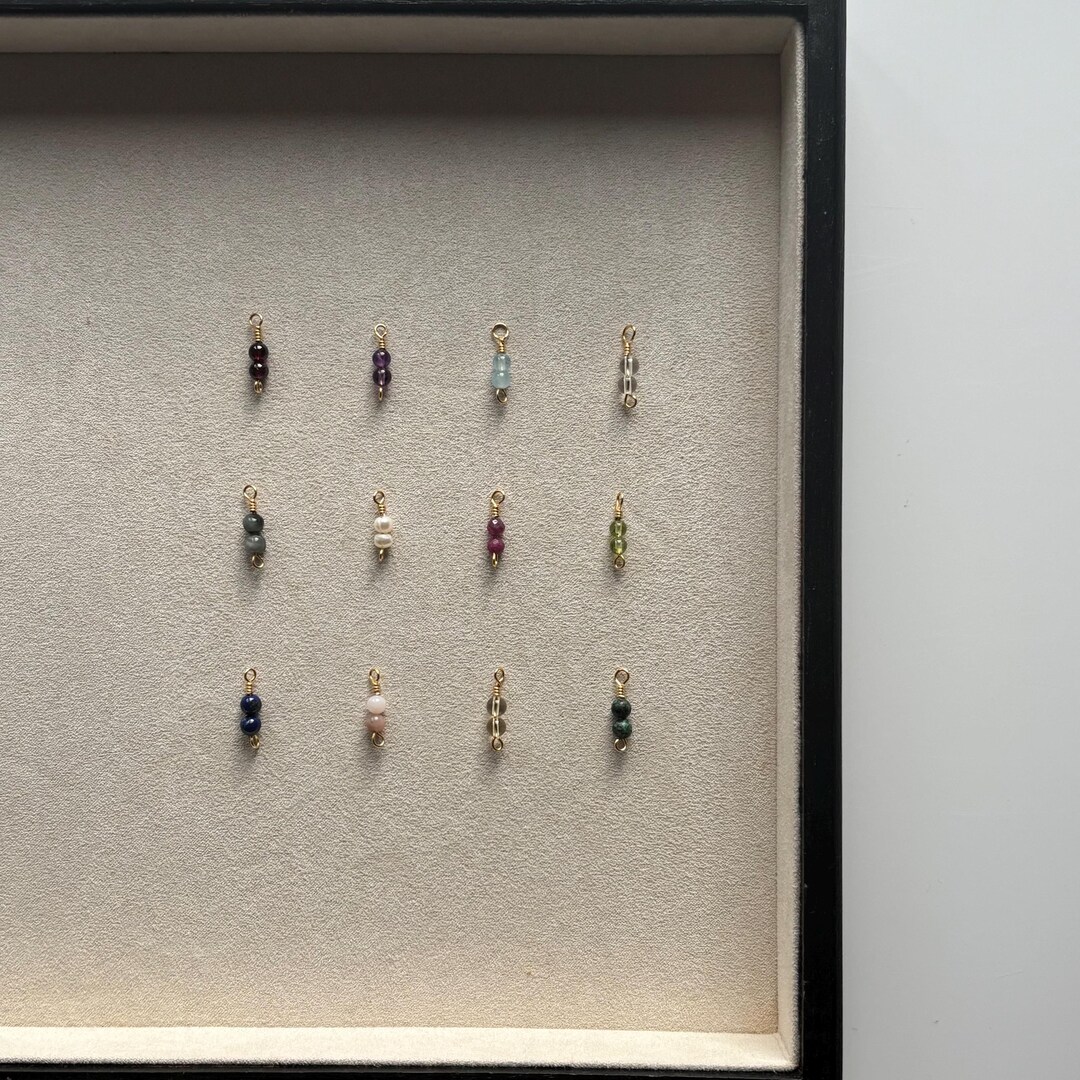 Build Your Own 14k Gold Filled Birthstone Charms, Natural Gemstone ...