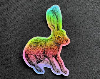 Hare Rabbit Bunny Stickers One Inch Round Seals - Etsy