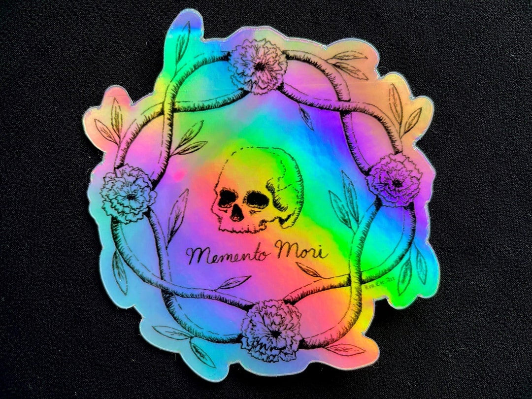Memento Mori Holographic Vinyl Sticker - Etsy