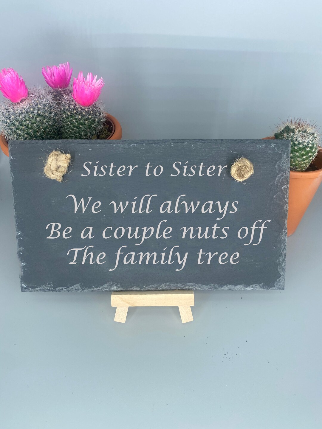 Slate Hanging Sister plaque, Personalised Gift, Slate Plaque ...