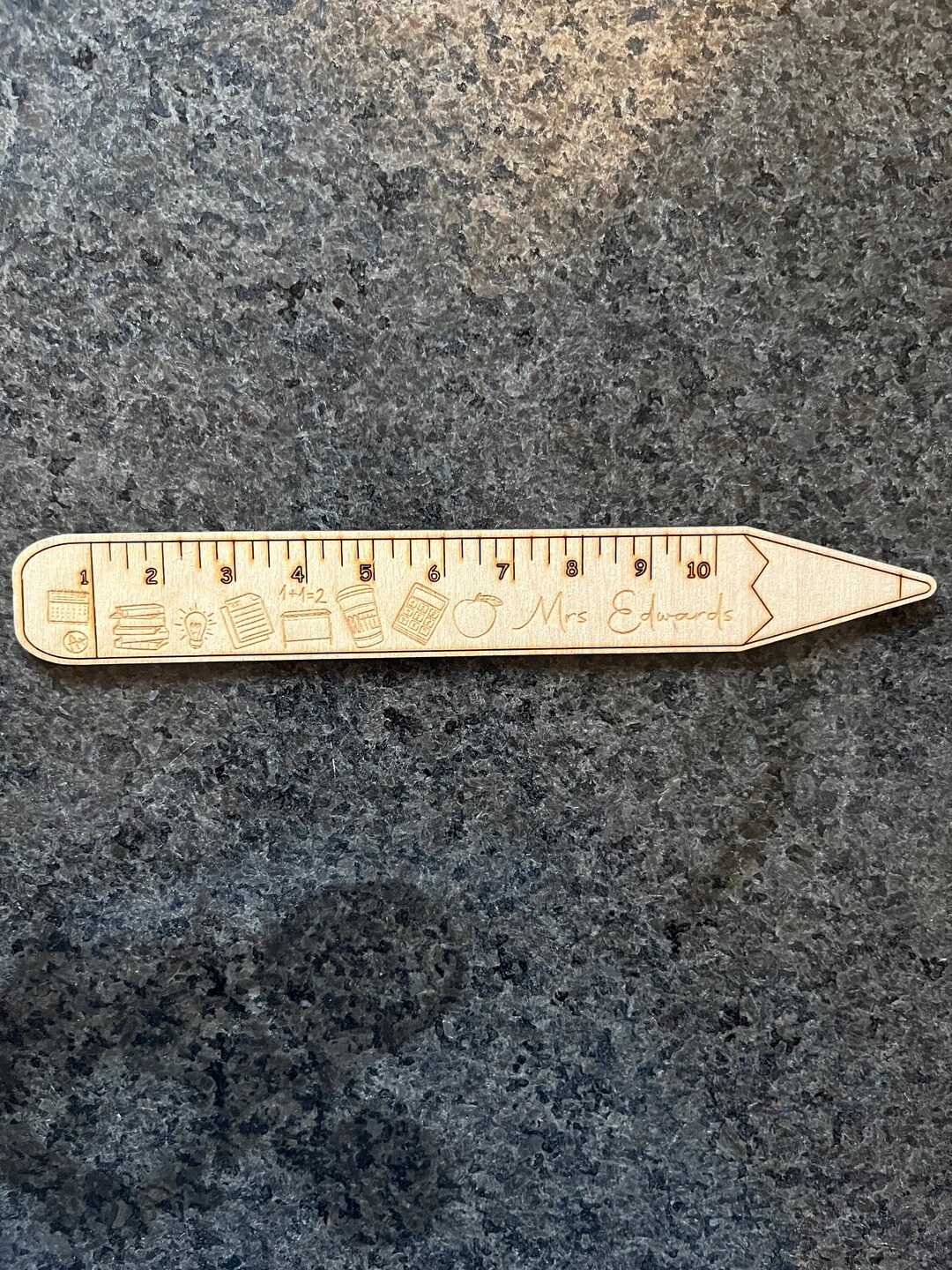 Personalised Wooden Ruler, Engraved Wooden Ruler, End of School Year ...