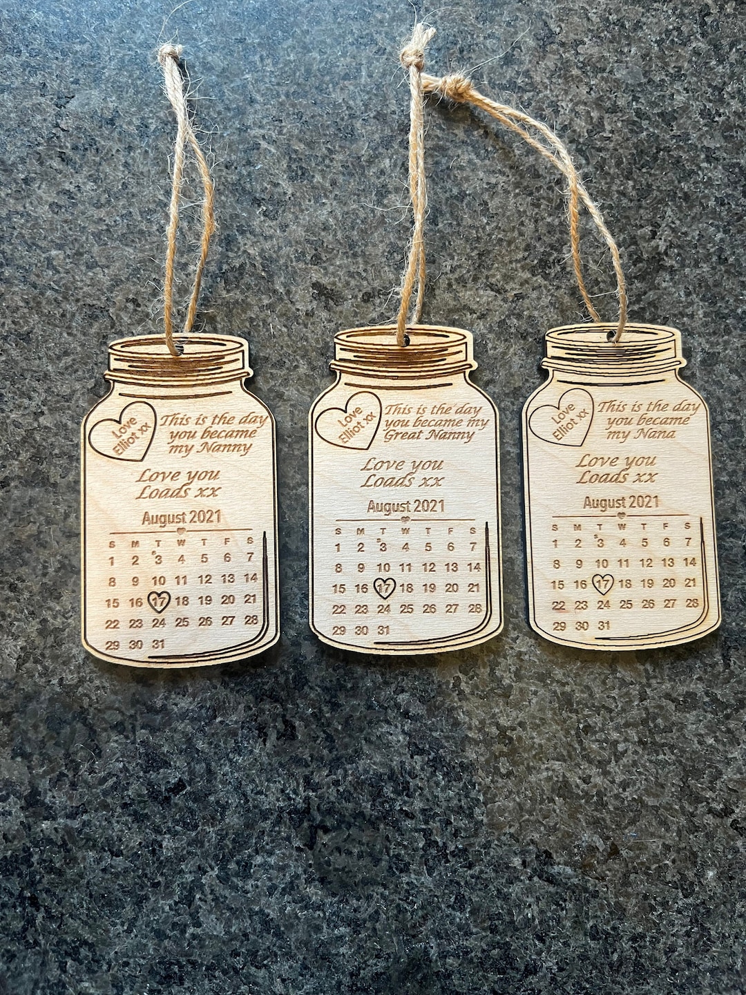 Personalised 'the Day You Became My Nanny' Hanging Decoration ...