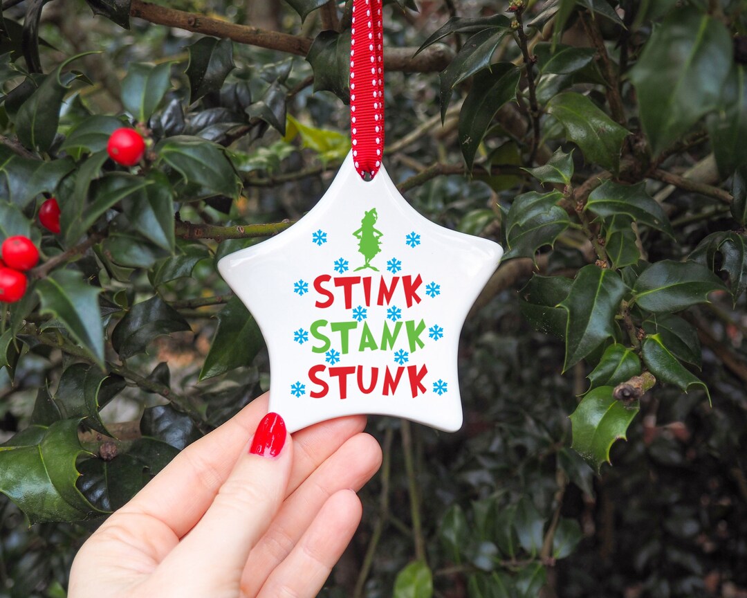 The Grinch Stink Stank Stunk Bauble, Christmas Decoration, Grinch ...