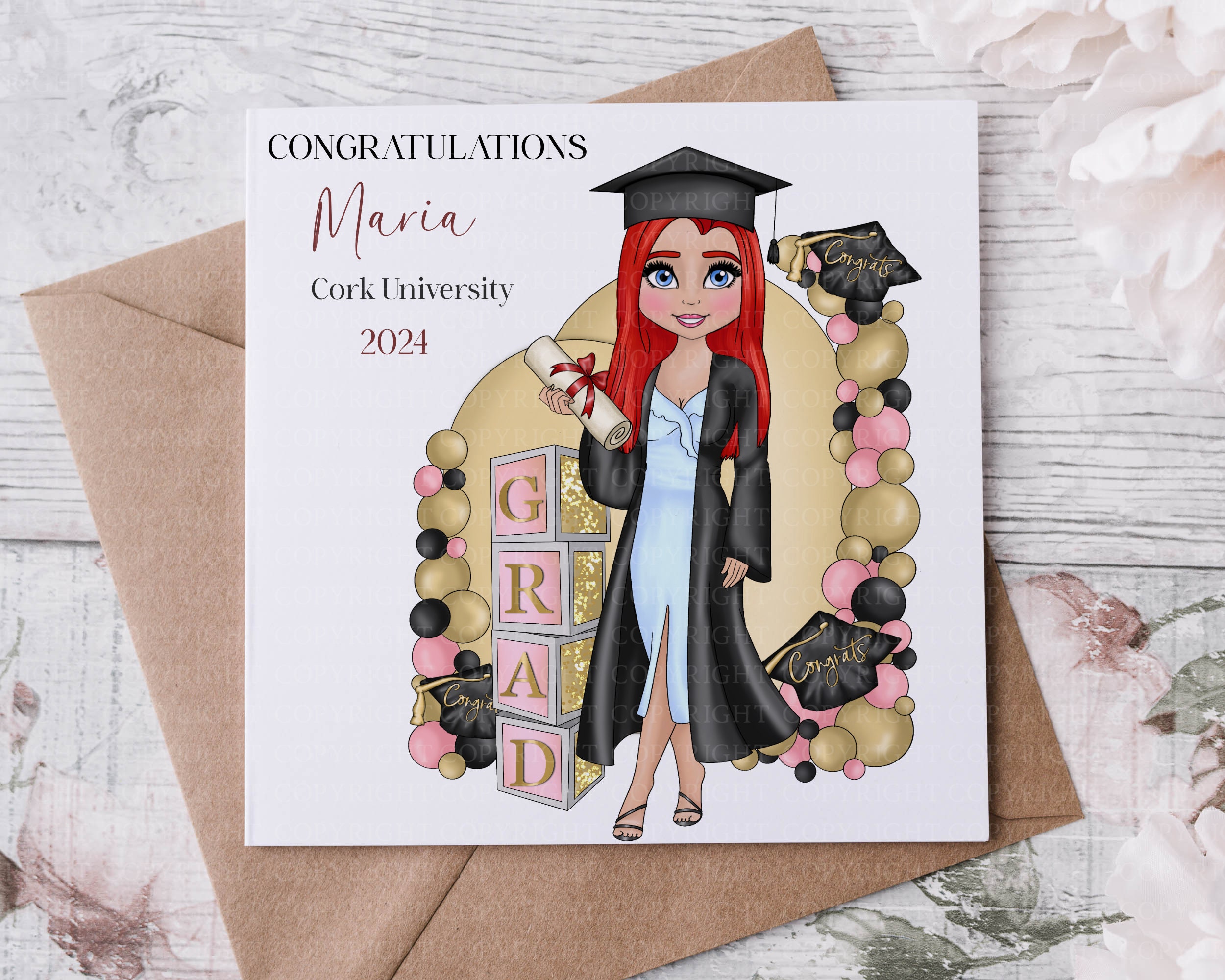 Granddaughter Graduation Card Graduation Greetings Card Student Card ...