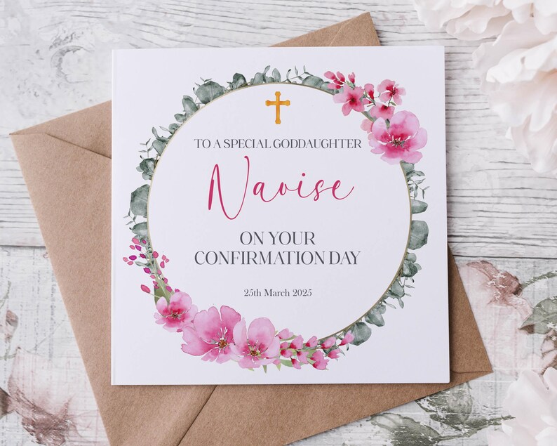 Personalised Confirmation Card for Boy or Girl, Handmade Confirmation ...