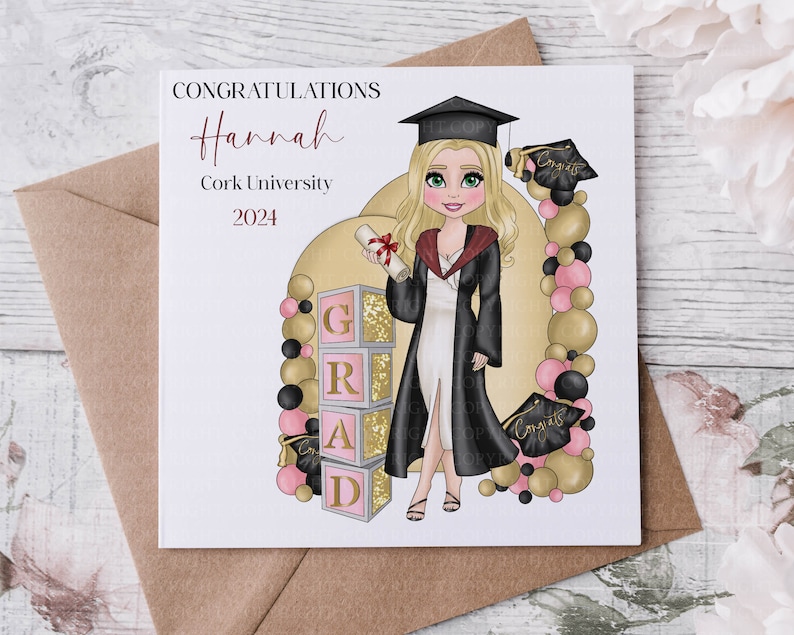 Granddaughter Graduation Card Graduation Greetings Card Student Card ...