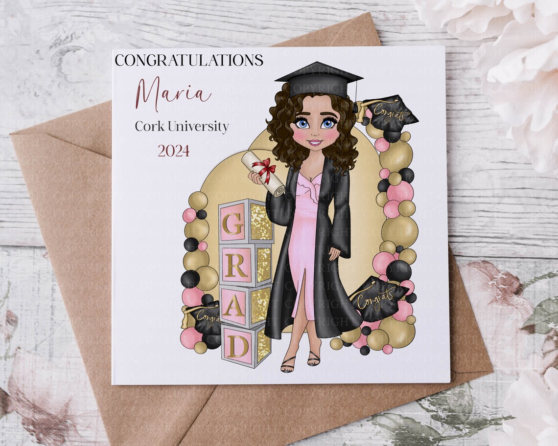 Granddaughter Graduation Card Graduation Greetings Card Student Card ...